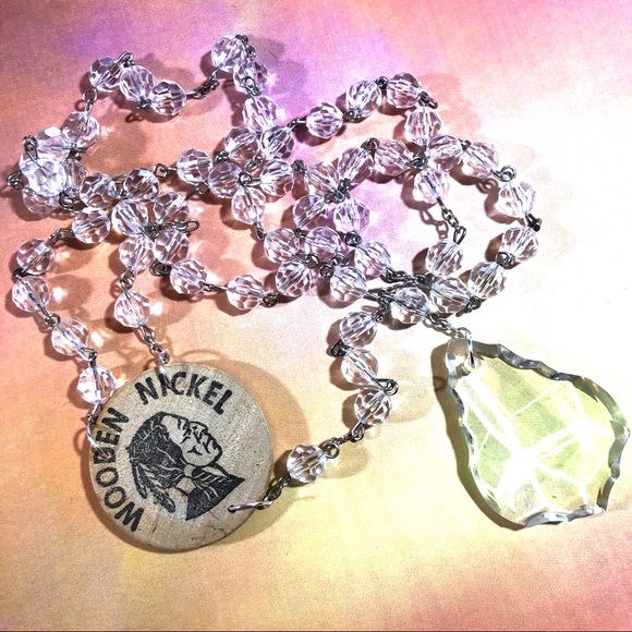 House Of Adornments | Jewelry | Deconstructed Rosary Necklace Clear ...